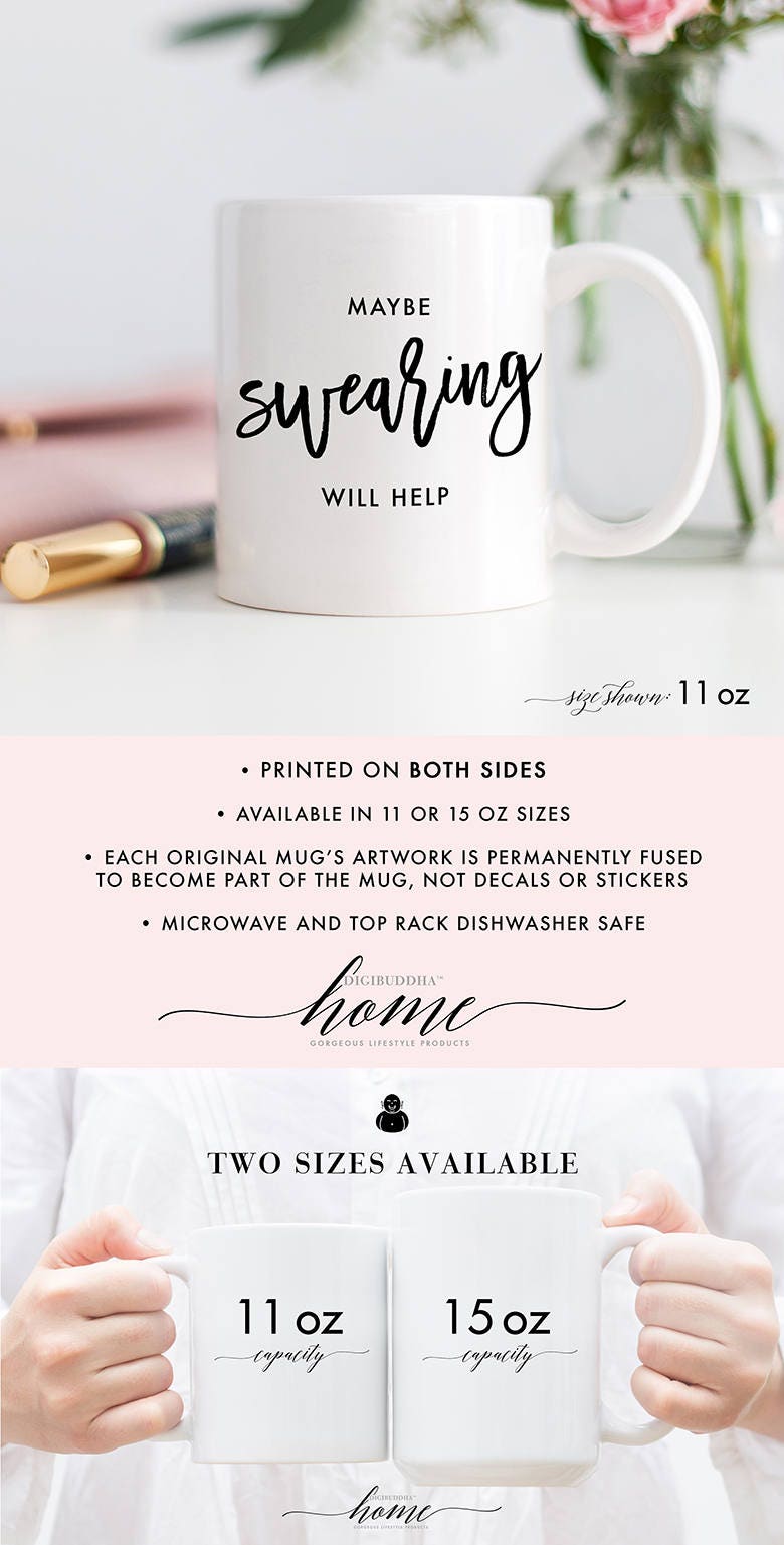 Maybe Swearing Will Help Coffee Mug Cursing Gift Sarcastic - Etsy