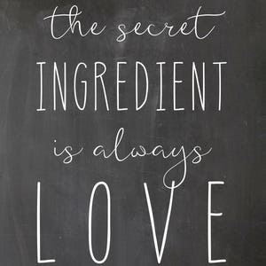 The Secret Ingredient Printable | Kitchen Art | Kitchen Print | Digital ...