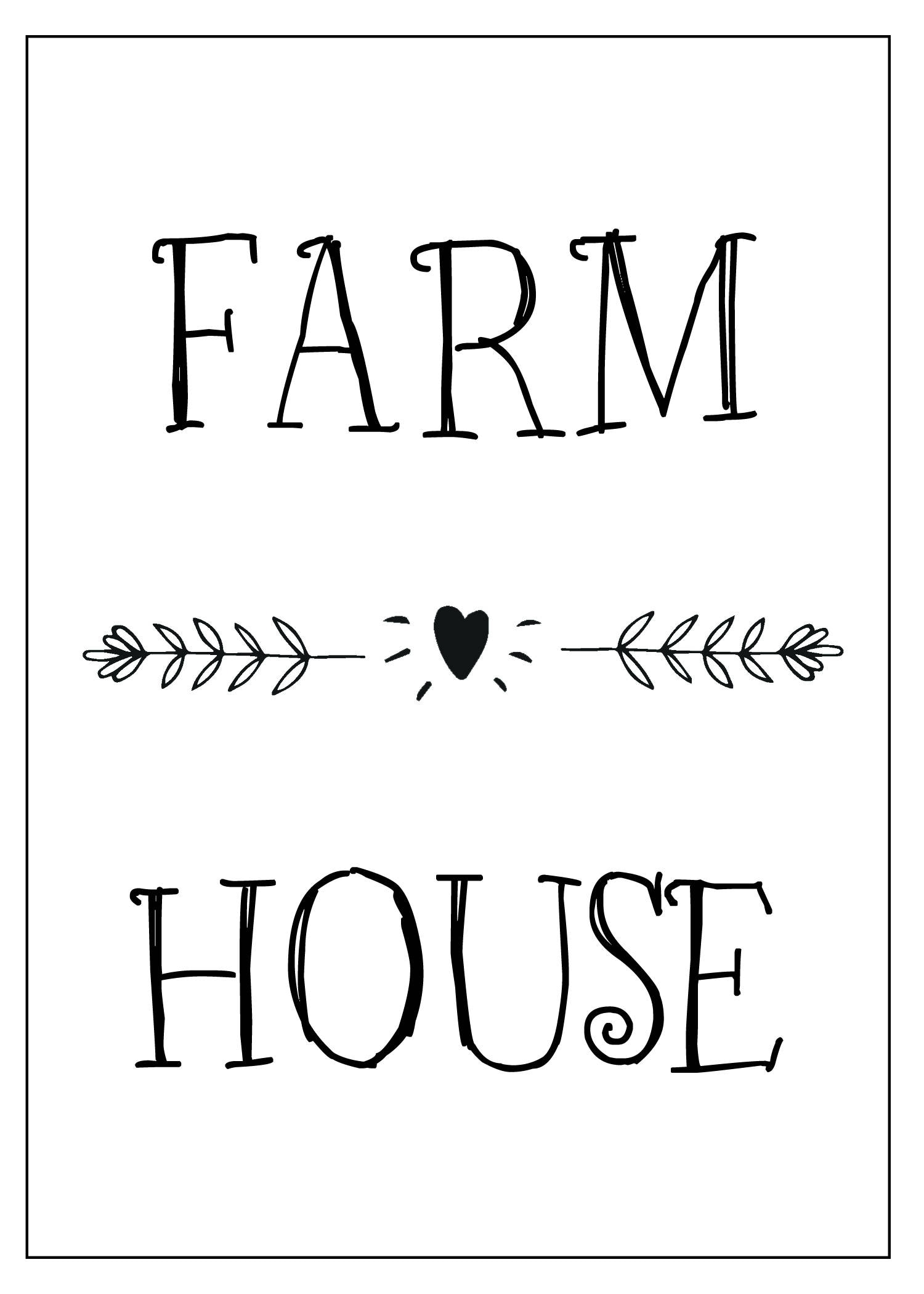 Farm House Printable | Farm House Decor | Wall Art | Digital Print ...