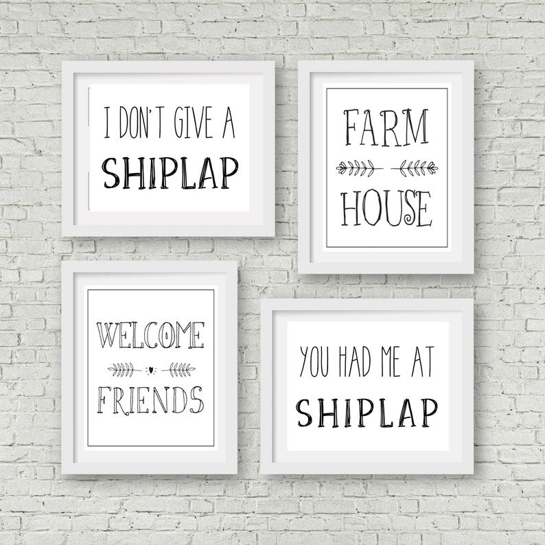 I Don't Give a Shiplap Print | Farmhouse Print | Digital Print | Wall ...