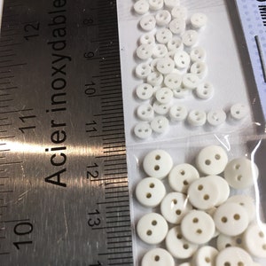 Tiny White OR Black Buttons OR Micro Mini White, Black or Primary ...