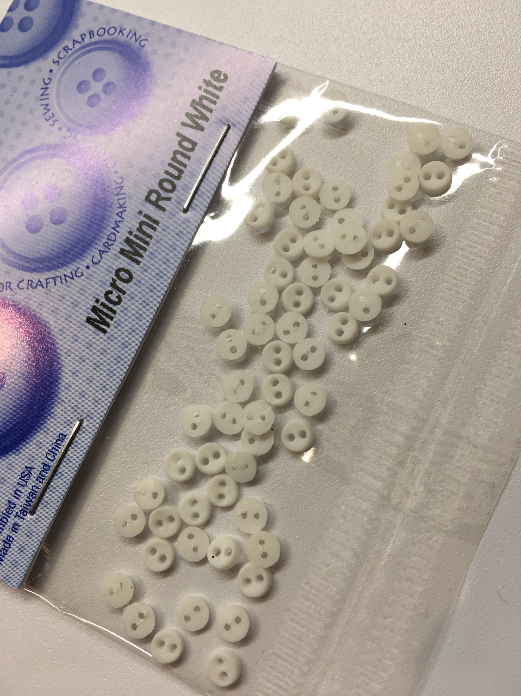 Tiny White OR Black Buttons OR Micro Mini White Black or - Etsy Canada