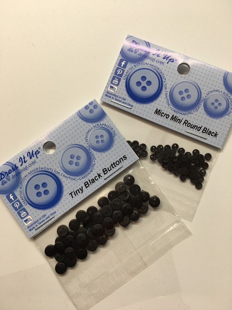 Tiny White OR Black Buttons OR Micro Mini White Black or - Etsy Canada