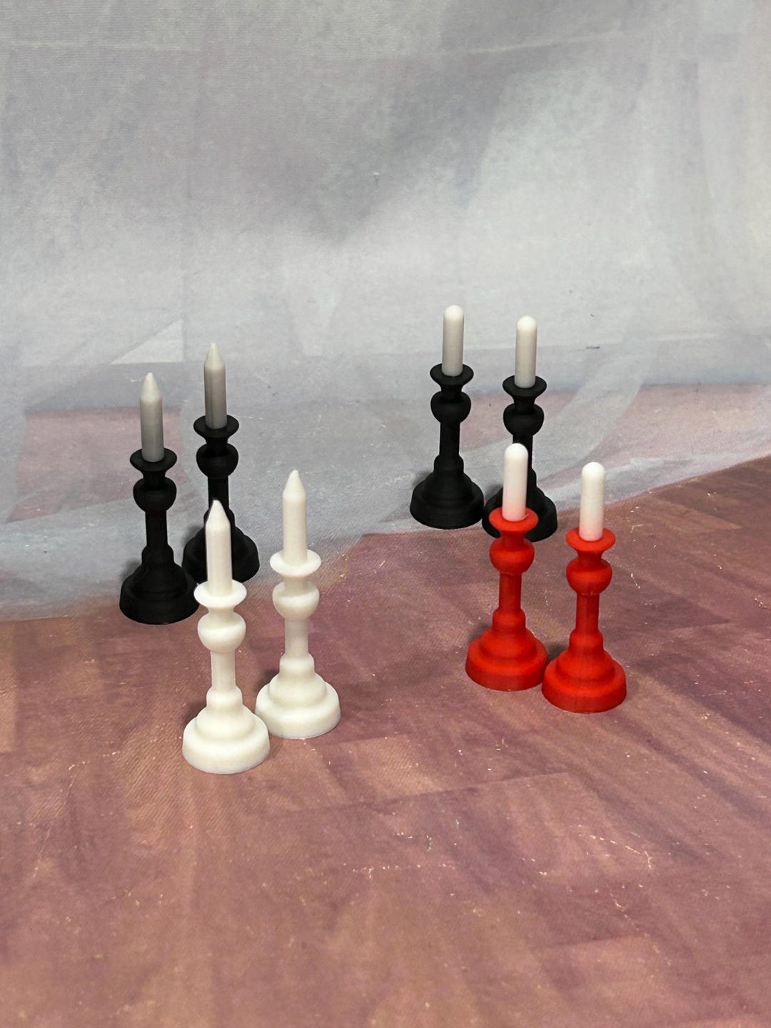 Set of TWO Miniature Candlesticks for Your 1:6 Playscale Diorama ...