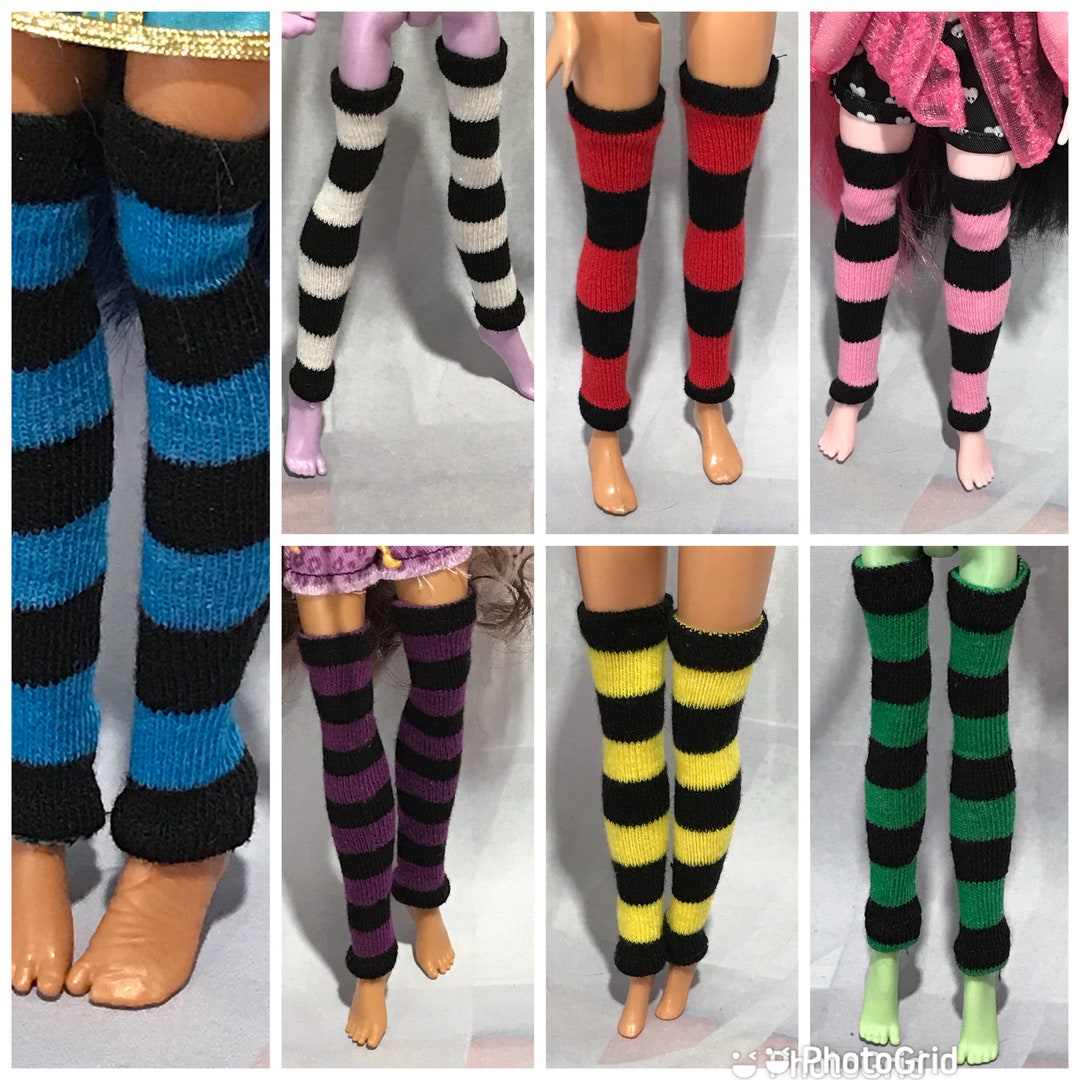Striped Leg Warmers for Your 10-12" Fashion Dolls - Fashion Doll Leg ...