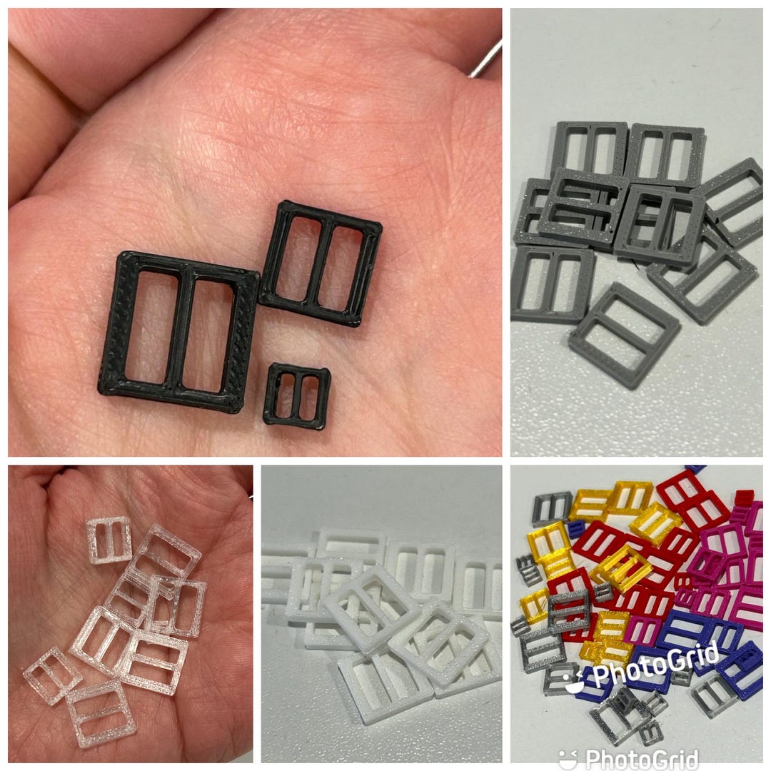 10 Piece Miniature Buckles, Doll Buckles in Various Size & Color ...