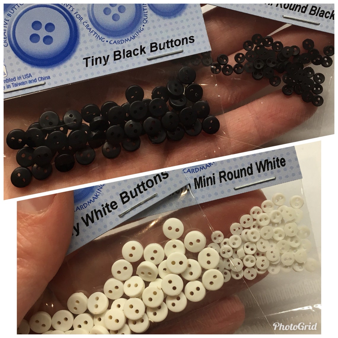 Tiny White or Black Buttons OR Micro Mini White or Black | Etsy Canada