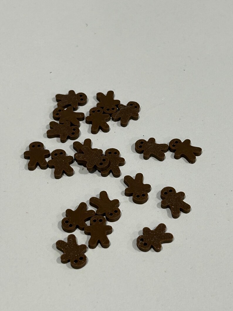 Miniature Gingerbread Man Buttons for Your Doll Clothing Projects, Qty ...