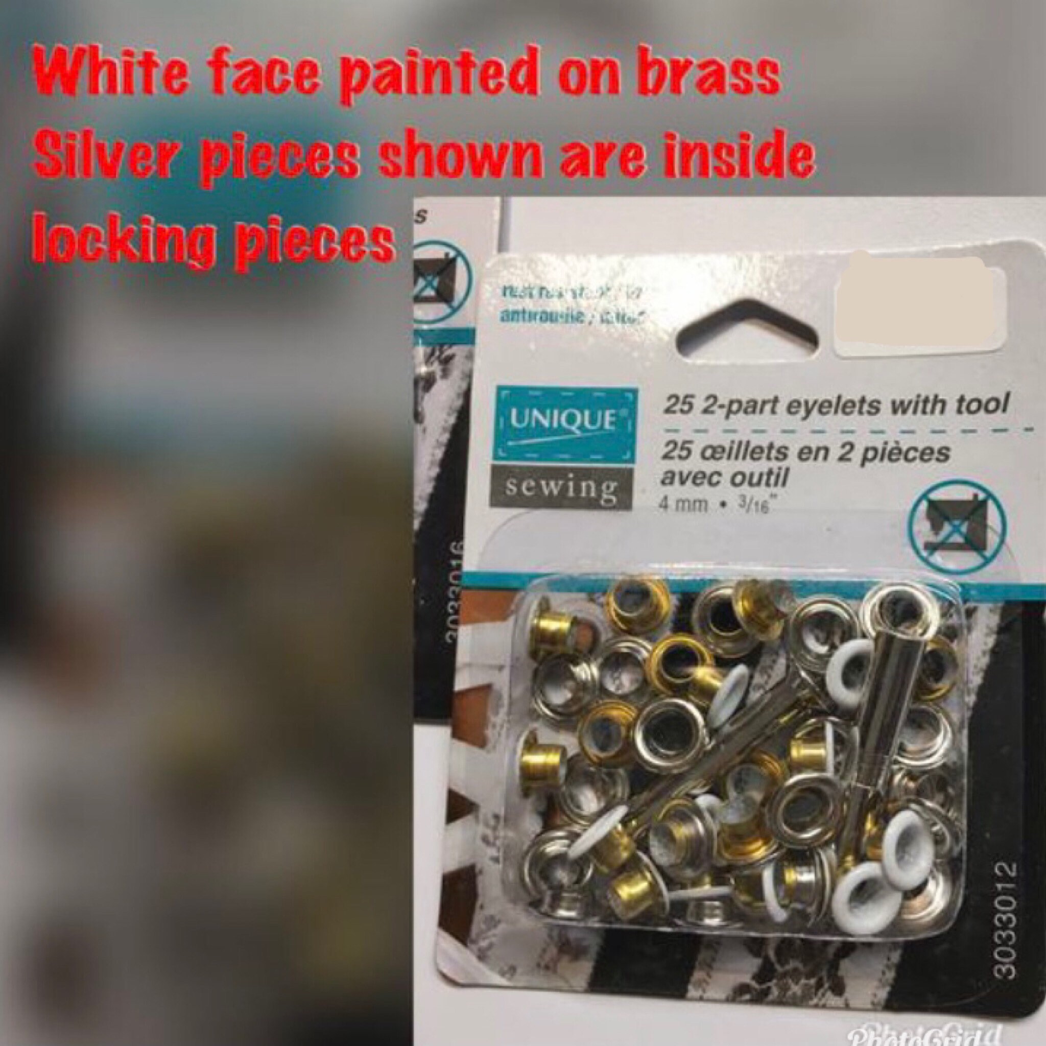 25 Piece per Package - 2 Part Eyelet Kit With Tool - 4mm Eyelet Kit, 3/ ...
