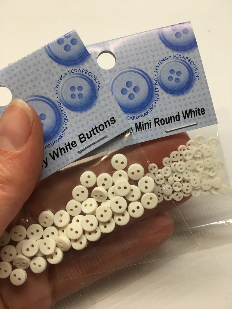Tiny White OR Black Buttons OR Micro Mini White Black or - Etsy Canada