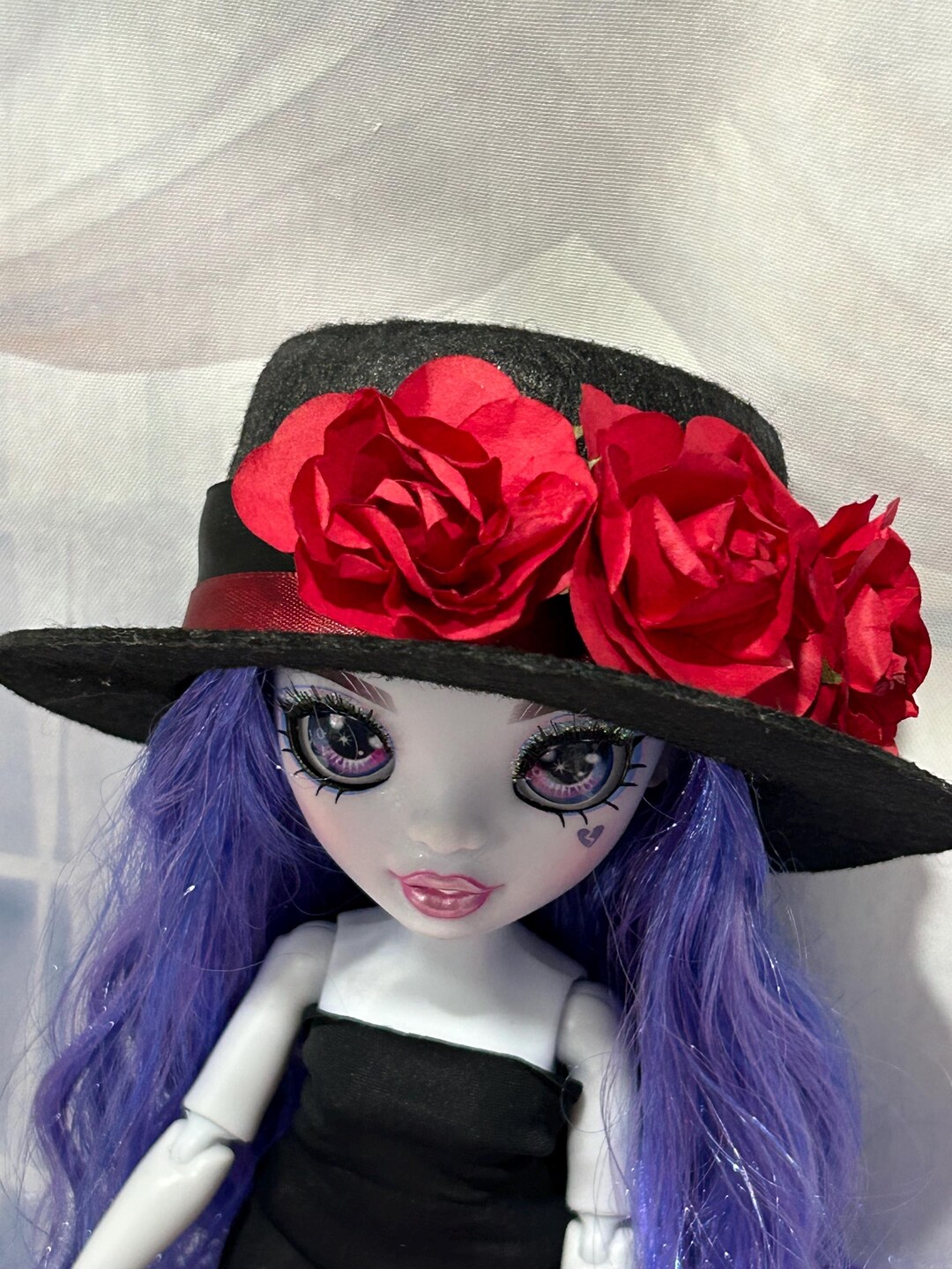 Black Felt Top Hat With Ribbon and Rose Accents for Your 10 Fashion ...