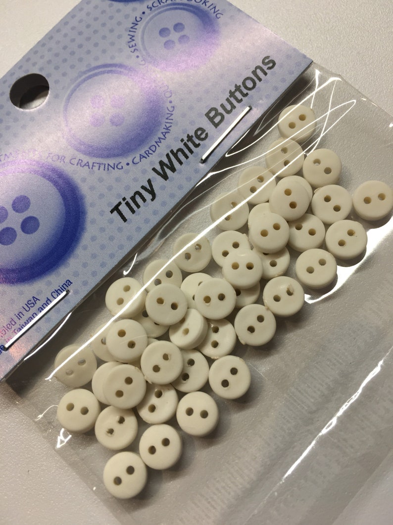 Tiny White OR Black Buttons OR Micro Mini White Black or - Etsy Canada