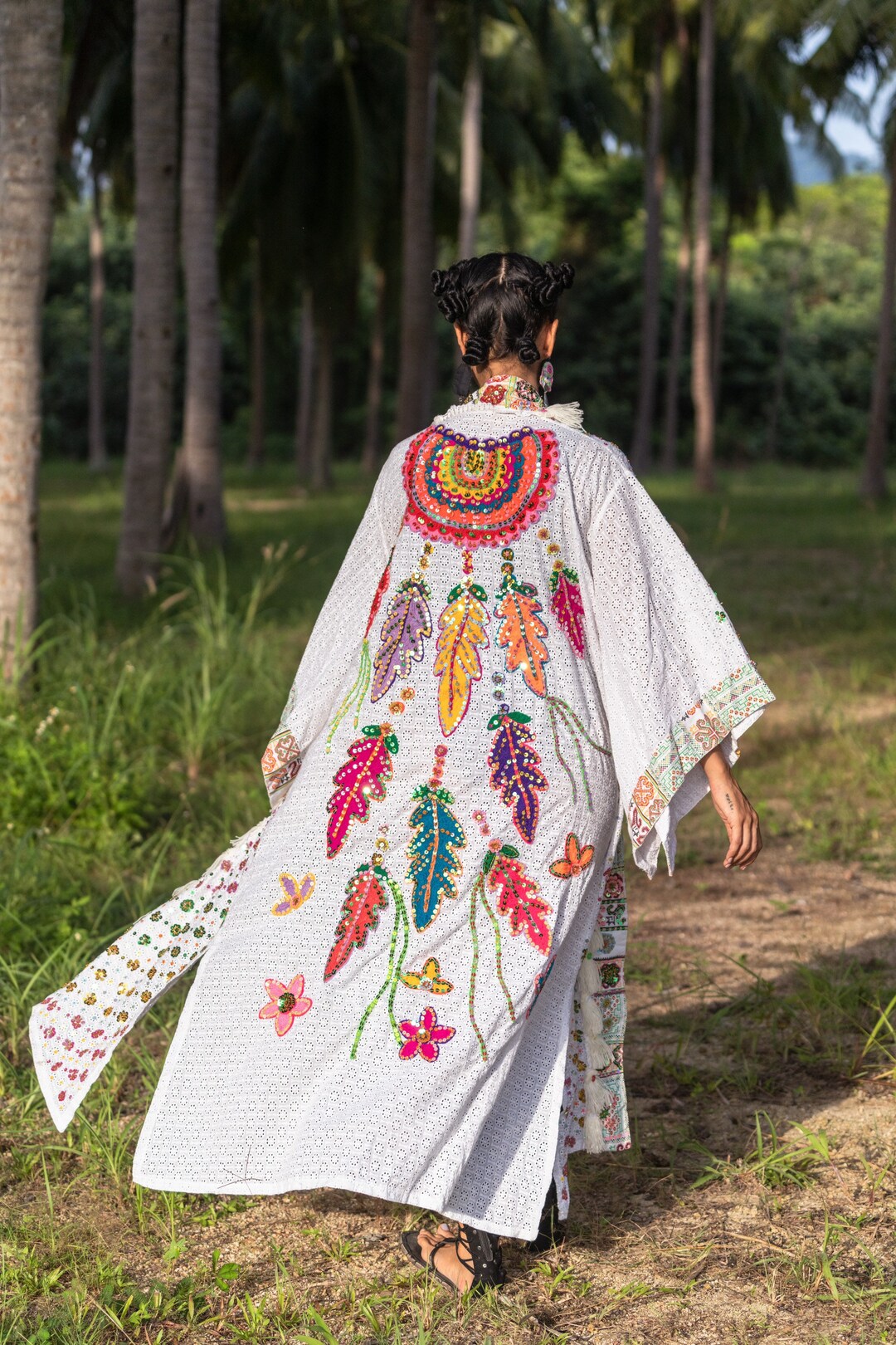White Bride's Robes, Burning Man Kimono, Festival Clothes, One of a ...