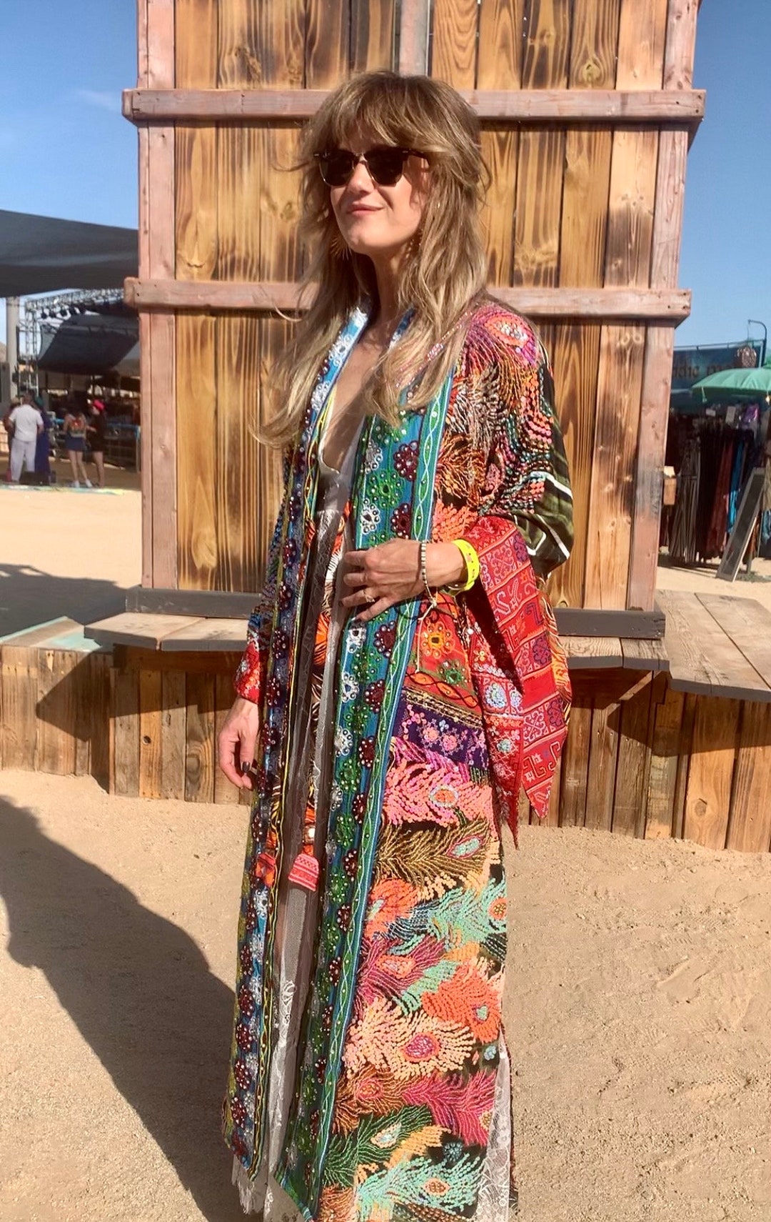 Beach Party Cover Up, Festival Robe, Embroidered Robe, Full-length ...