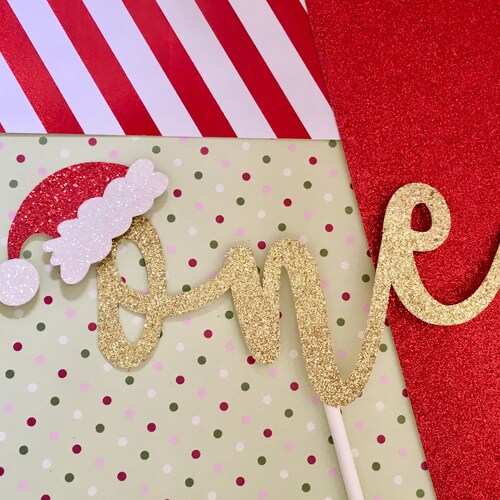 One Cake Topper First Birthday Smash Cakefirst Christmas Etsy
