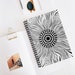 Black and White Optical Illusion Art Spiral Notebook - Ruled Line - Etsy