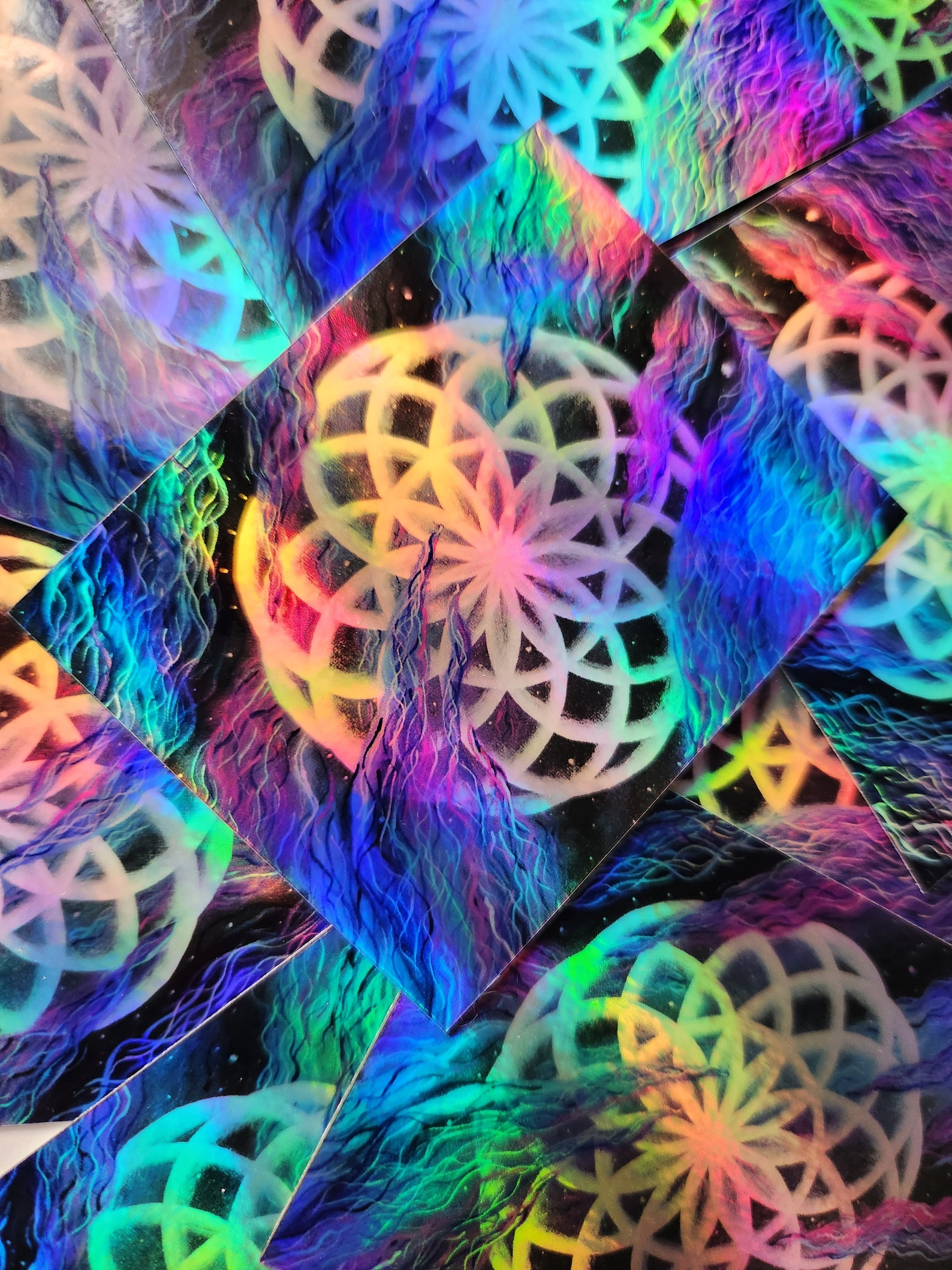 Holographic Galaxy Torus Mandala Vinyl Sticker - Etsy