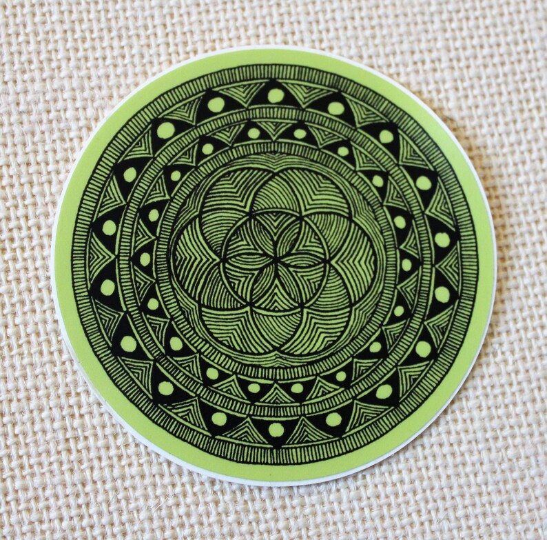 Lime Green Seed of Life (sacred Geometry) Vinyl Sticker - Etsy