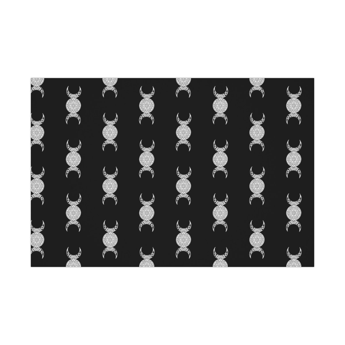 Triple Goddess Mandala Black and White Witchy Yule Wrapping Paper - Etsy