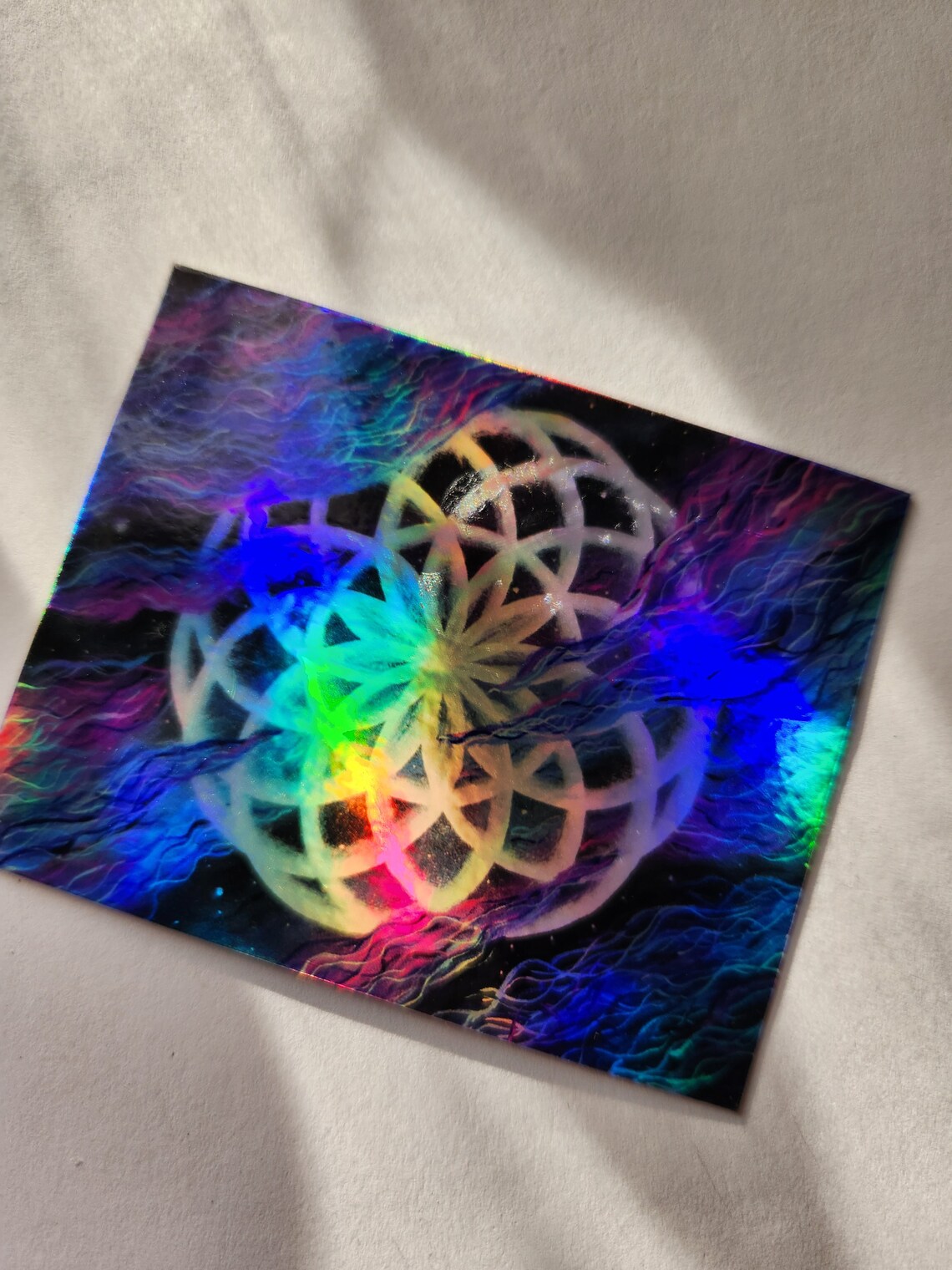 Holographic Galaxy Torus Mandala Vinyl Sticker - Etsy