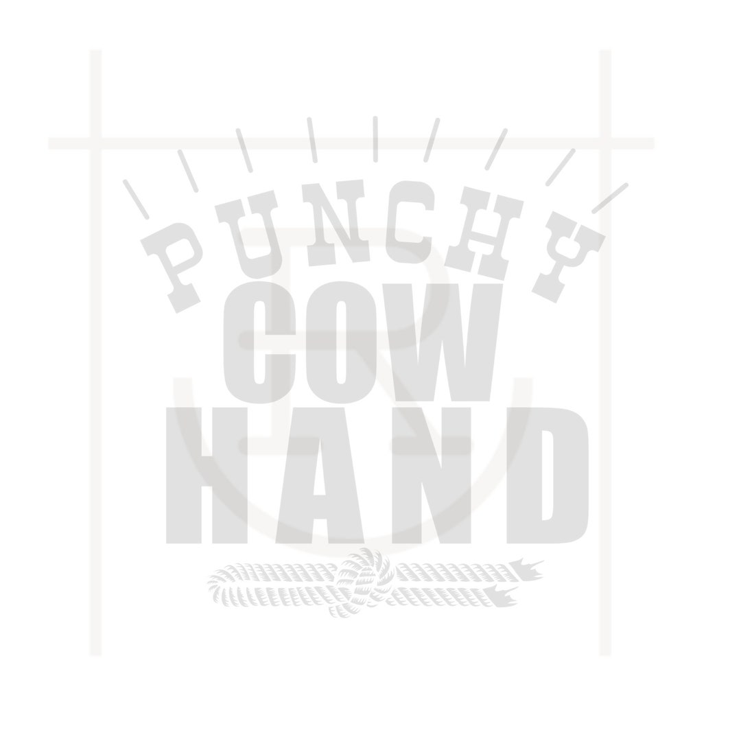 Punchy Cow Hand Clipart // Western Graphic // Ranch Hand // Farm Kid ...