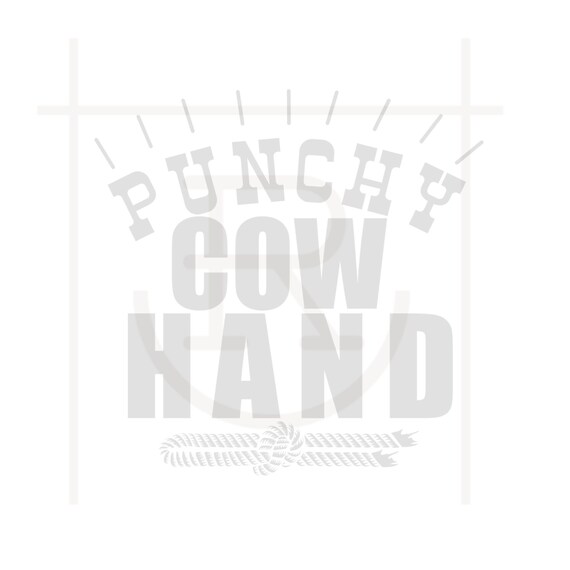 Punchy Cow Hand Clipart // Western Graphic // Ranch Hand // | Etsy