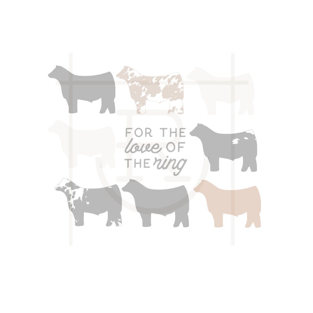 Commercial Use for the Love of the Ring Graphic // Show Cattle // Stock ...