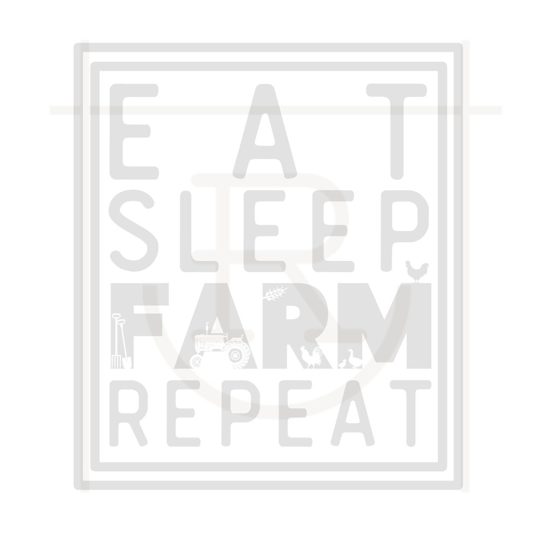 Commercial Use Eat Sleep Farm Repeat Graphic // Farm Summer Graphic ...