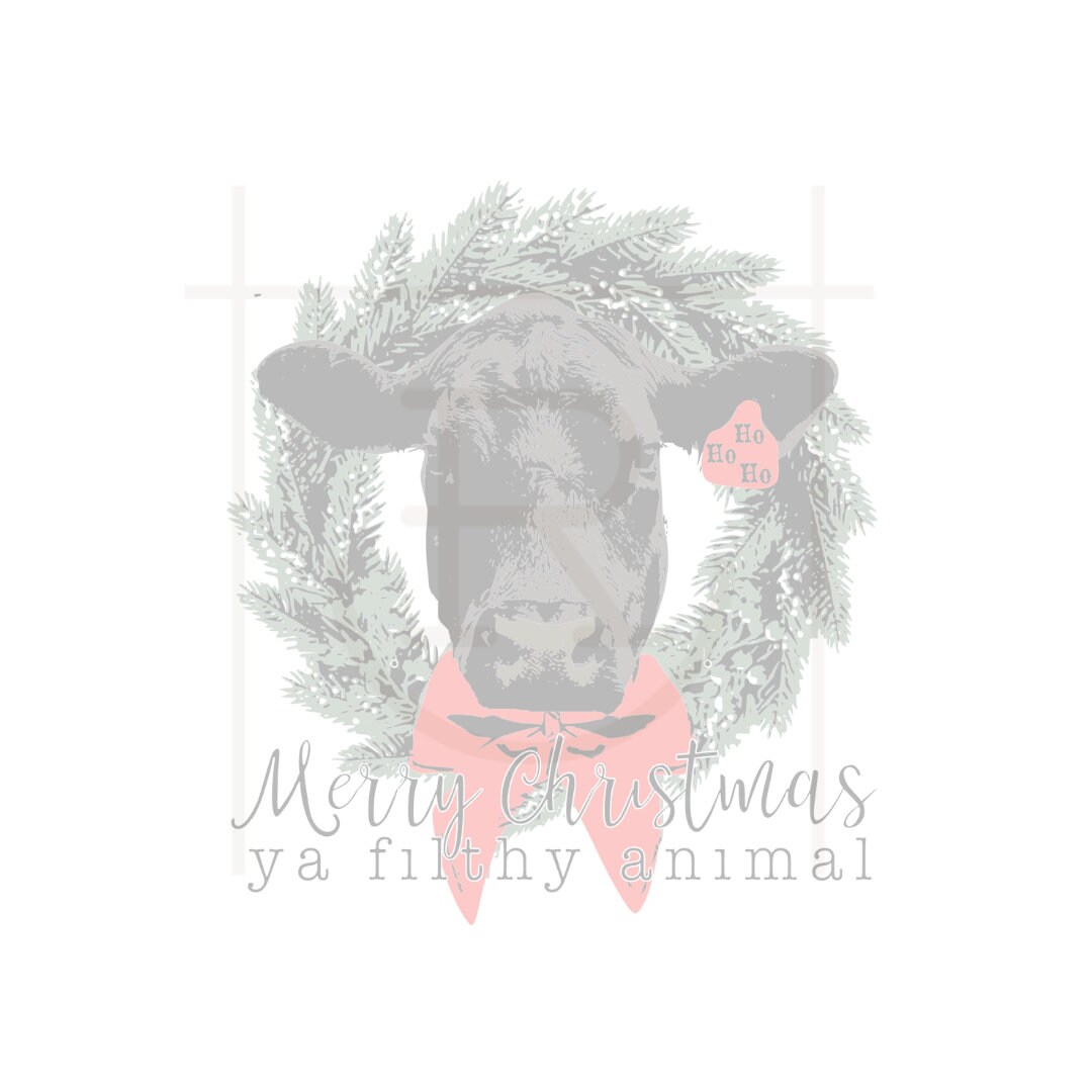 Commercial Use Merry Christmas You Filthy Animal Angus Graphic ...
