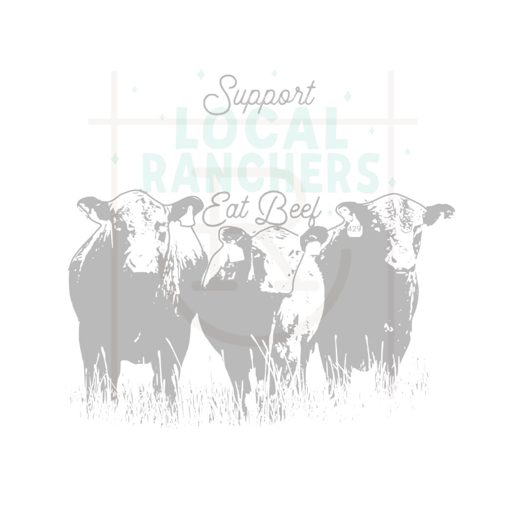 Commercial Use Support Local Ranchers Eat Beef Graphic // PNG ...