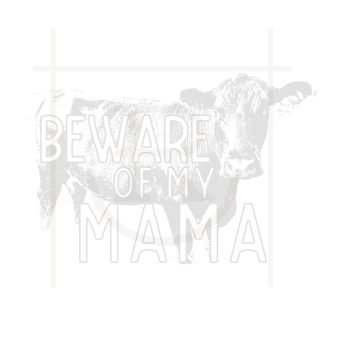 Personal Use Beware of Mama Cow Graphic // SVG // Ranch Kid | Etsy