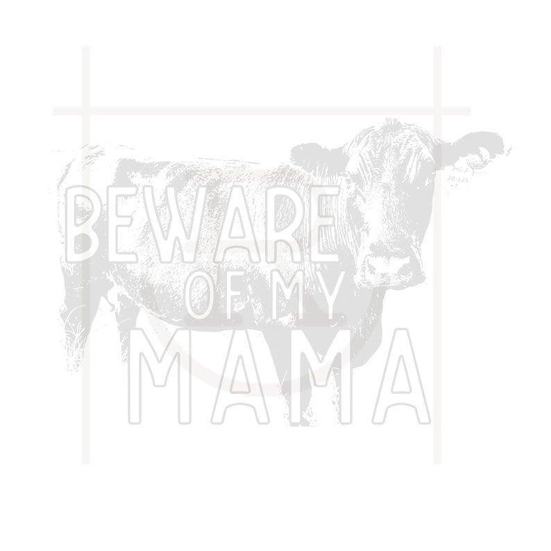 Personal Use Beware of Mama Cow Graphic // SVG // Ranch Kid // | Etsy
