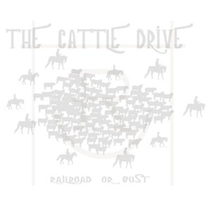 Commercial Use Cattle Drive Cut File // SVG // DXF // PNG // Cattle ...