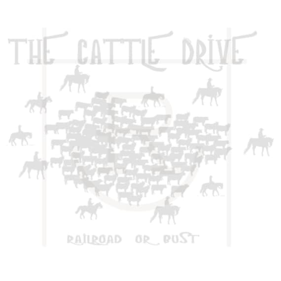 Commercial Use Cattle Drive Cut File // SVG // DXF // PNG // | Etsy