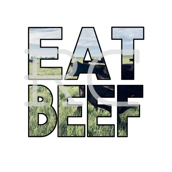 Commercial Use Eat Beef Colored Image Inset // PNG // Instant - Etsy