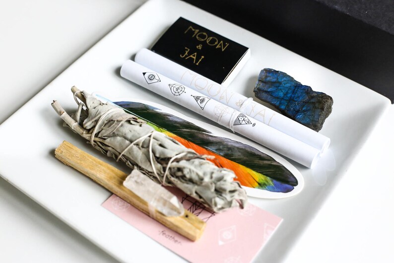 Energy Clearing Kit Manifest Smudge Kit Crystal Healing Kit Home ...