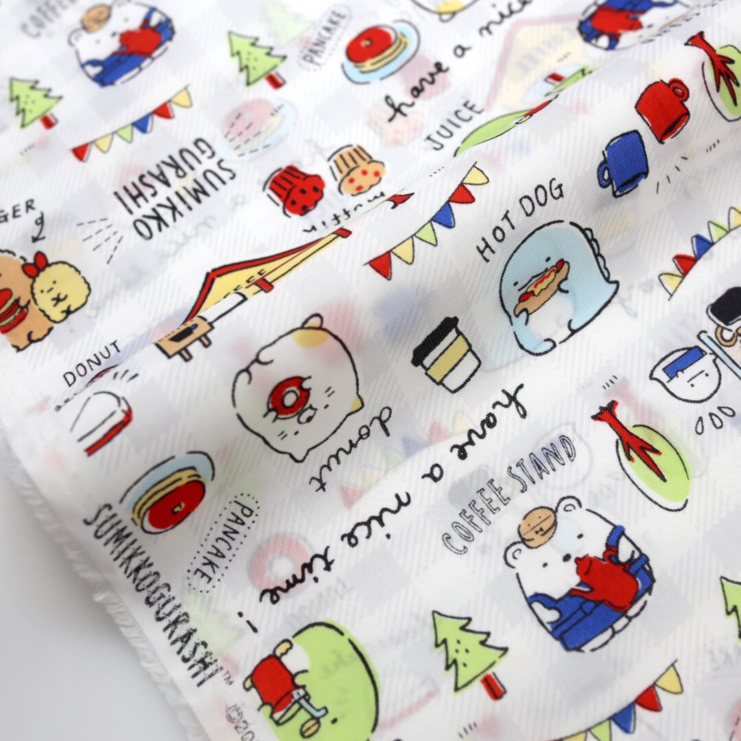 Japanese Fabric San-x Sumikko Gurashi Plaid - Waterproof Nylon Oxford ...