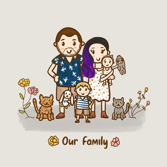 Perfect Family Picture Cartoon