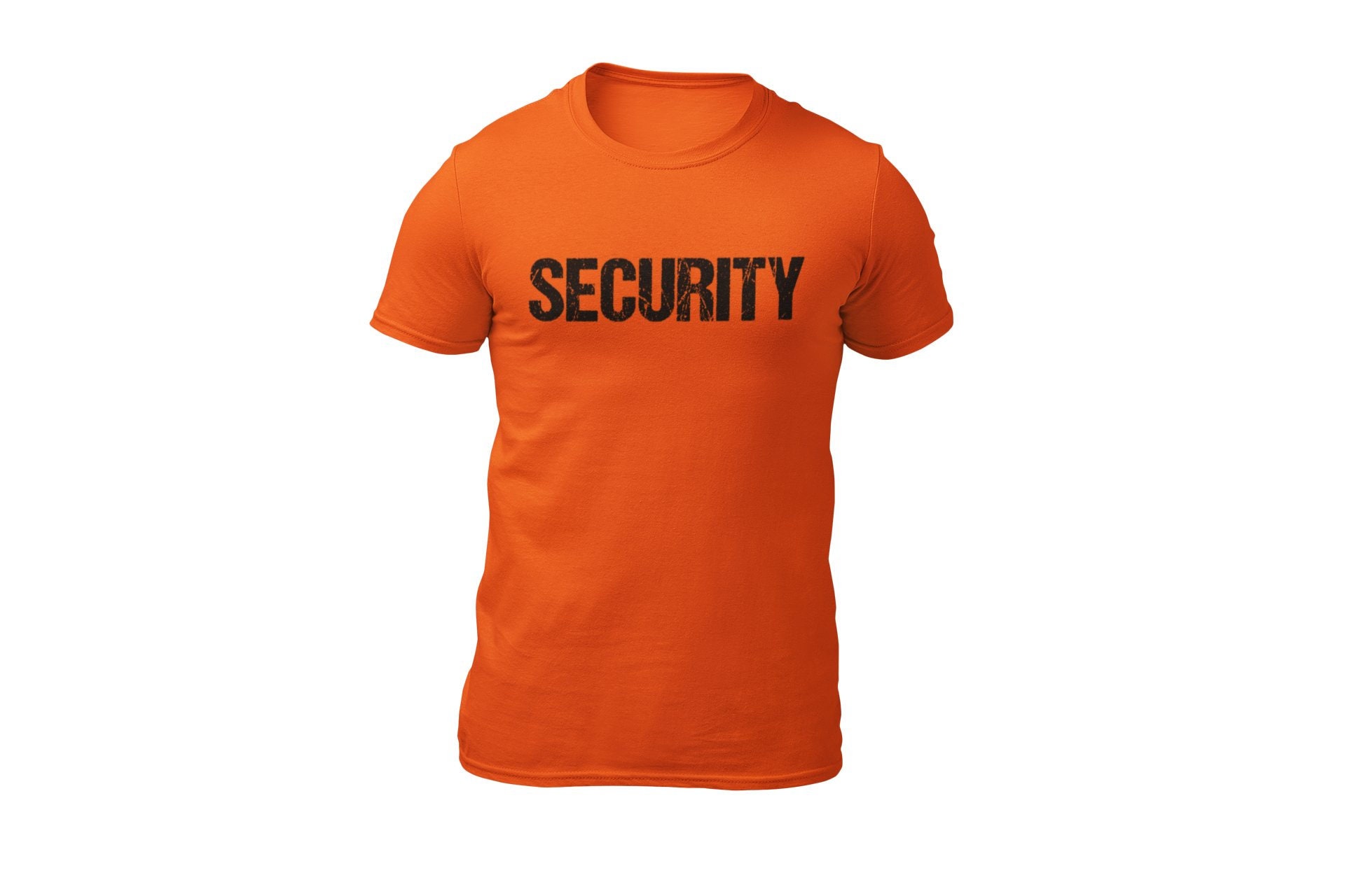 Men's Distressed Security Tee Front & Back Print safety - Etsy
