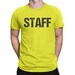 Bright Yellow Staff T-shirt Front & Back Print Mens Event Shirt Tee - Etsy