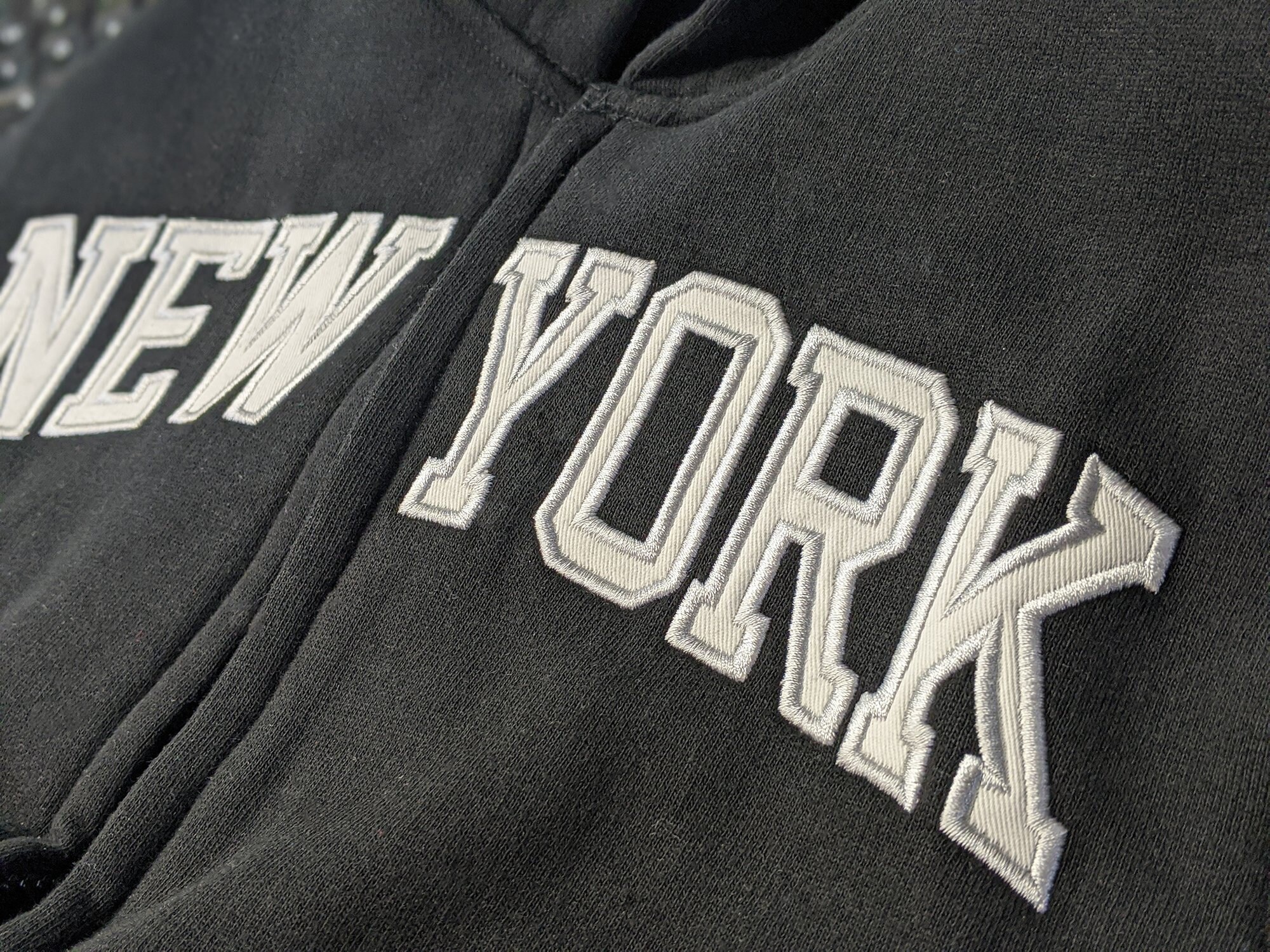 Men's New York City Zippered Hoodie Sweatshirt Black 3d Letters Design ...