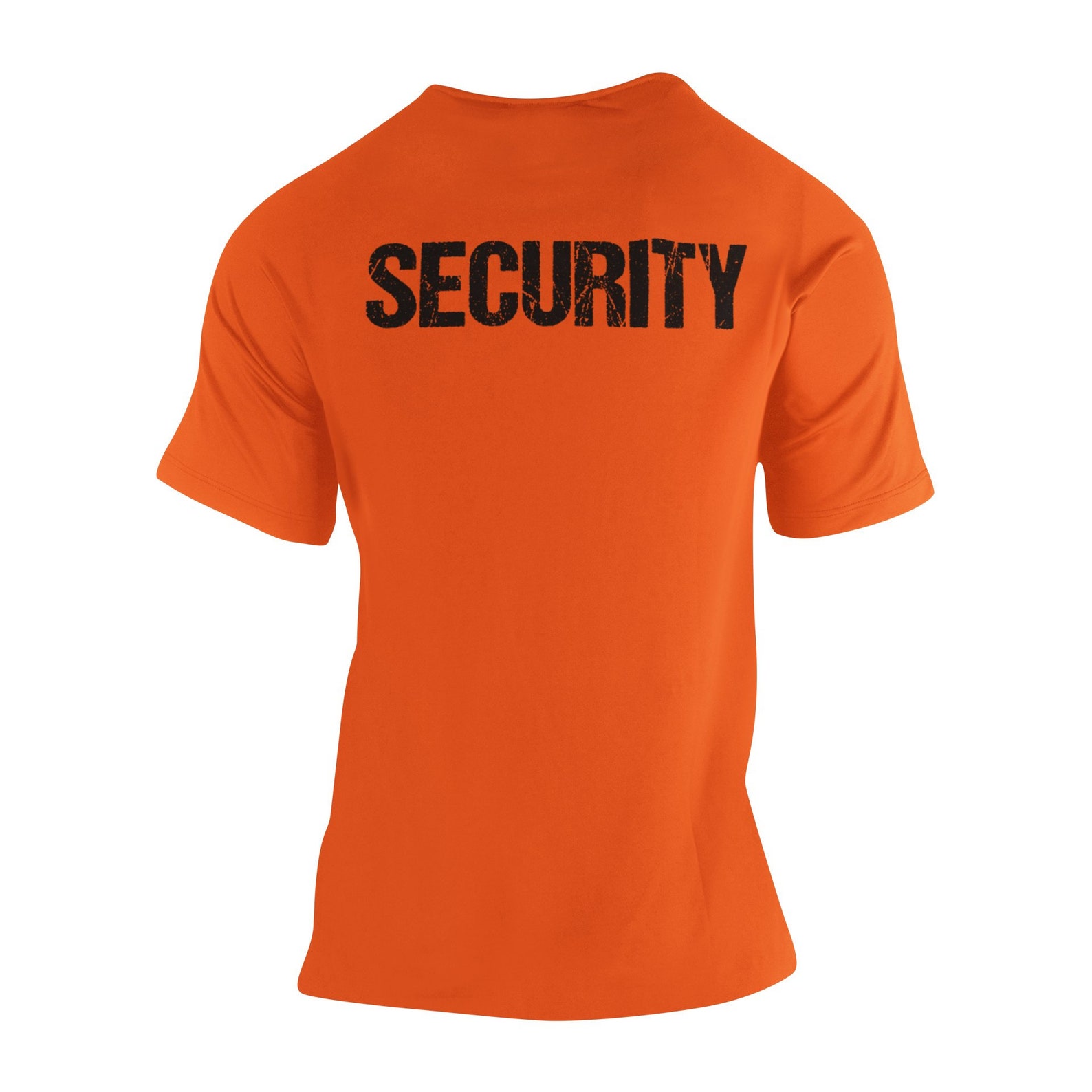 Men's Distressed Security Tee Front & Back Print safety - Etsy