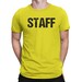 Neon Green Staff T-shirt Front & Back Print Mens Event Shirt Tee - Etsy
