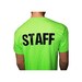 Neon Green Staff T-shirt Front & Back Print Mens Event Shirt Tee - Etsy