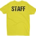 Bright Yellow Staff T-shirt Front & Back Print Mens Event Shirt Tee - Etsy