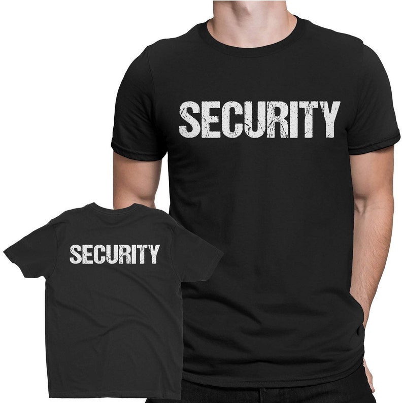 NYC FACTORY Security Tee Black & White Screen Printed Both | Etsy