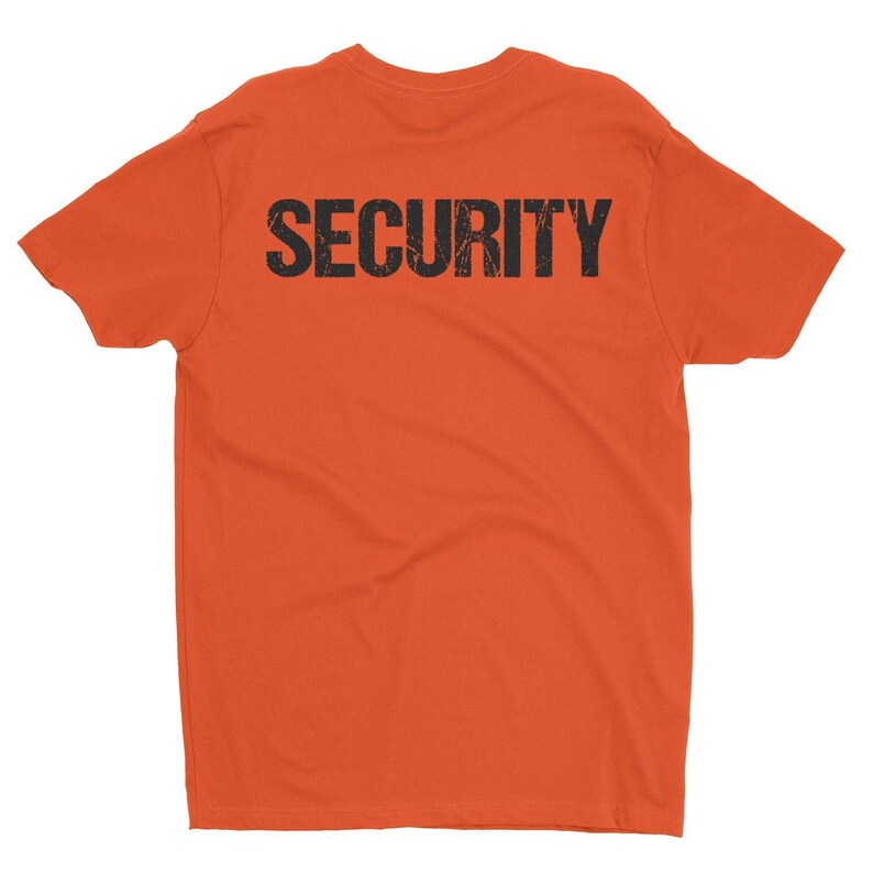 Men's Distressed Security Tee Front & Back Print safety - Etsy