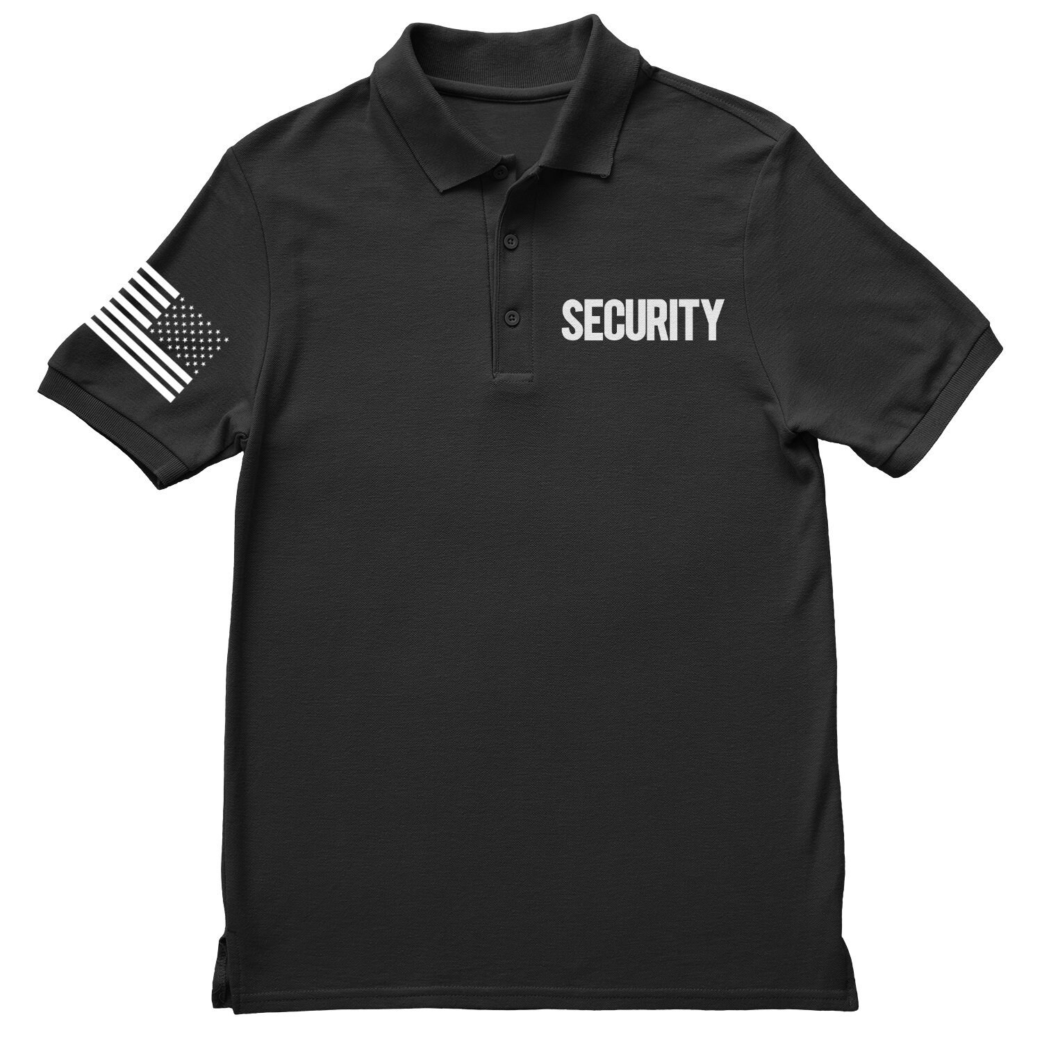 Security Polo Shirt Front Back Print Mens Tee Staff Event | Etsy