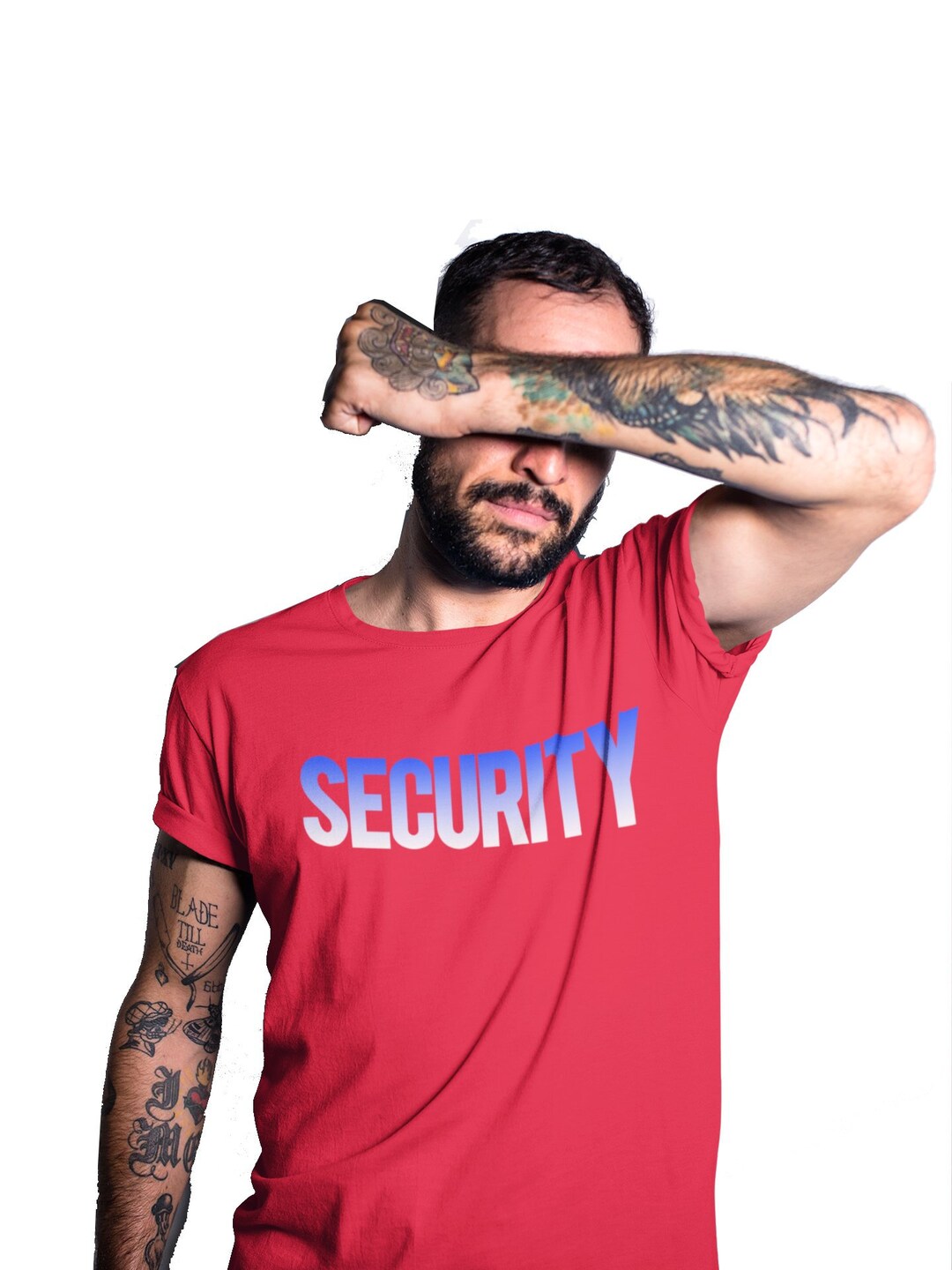 Men's Limited Edition Tee USA Colors Security T-shirt (heather Red) - Etsy