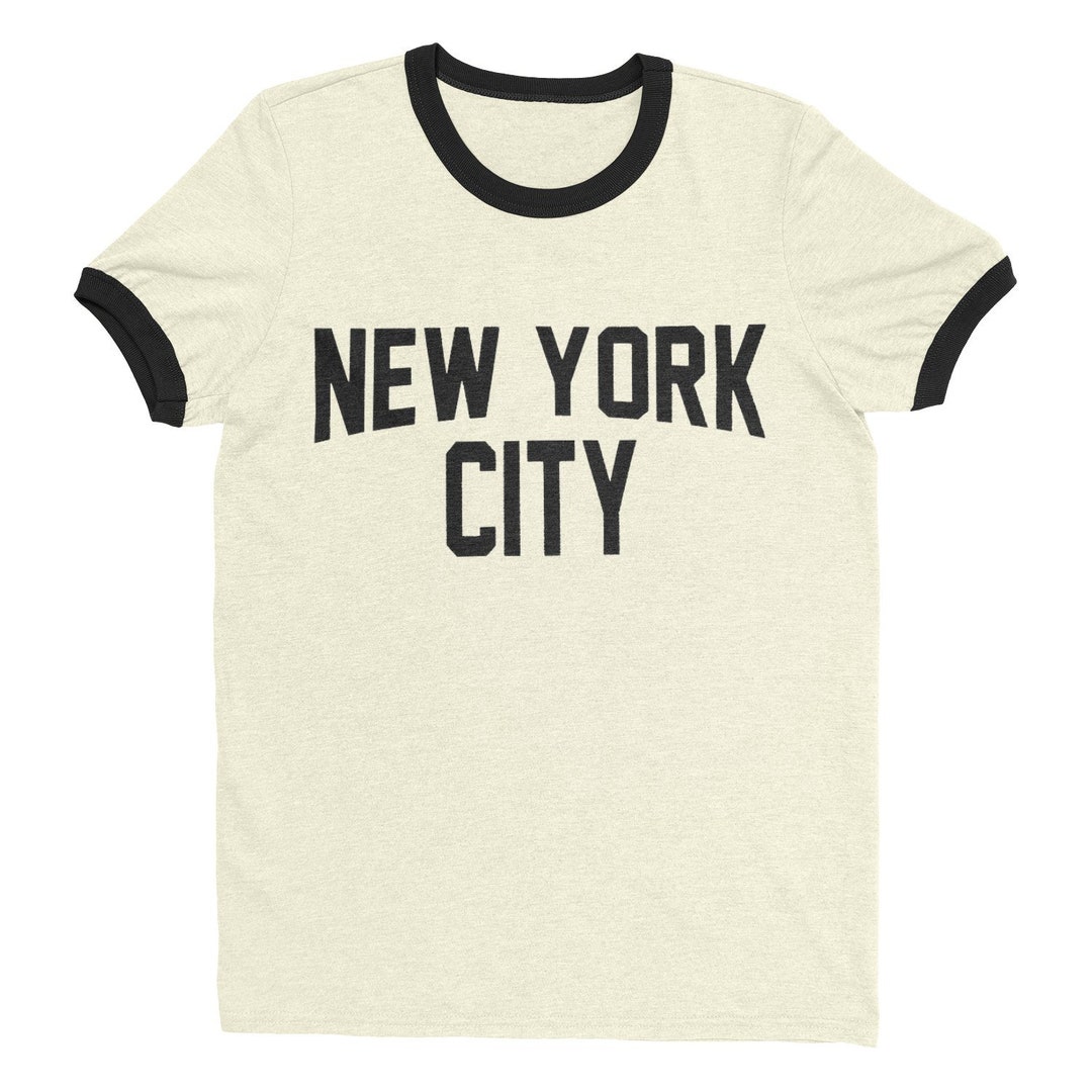New York City Ringer Tee T-shirt Retro Style Men's Shirt - Etsy